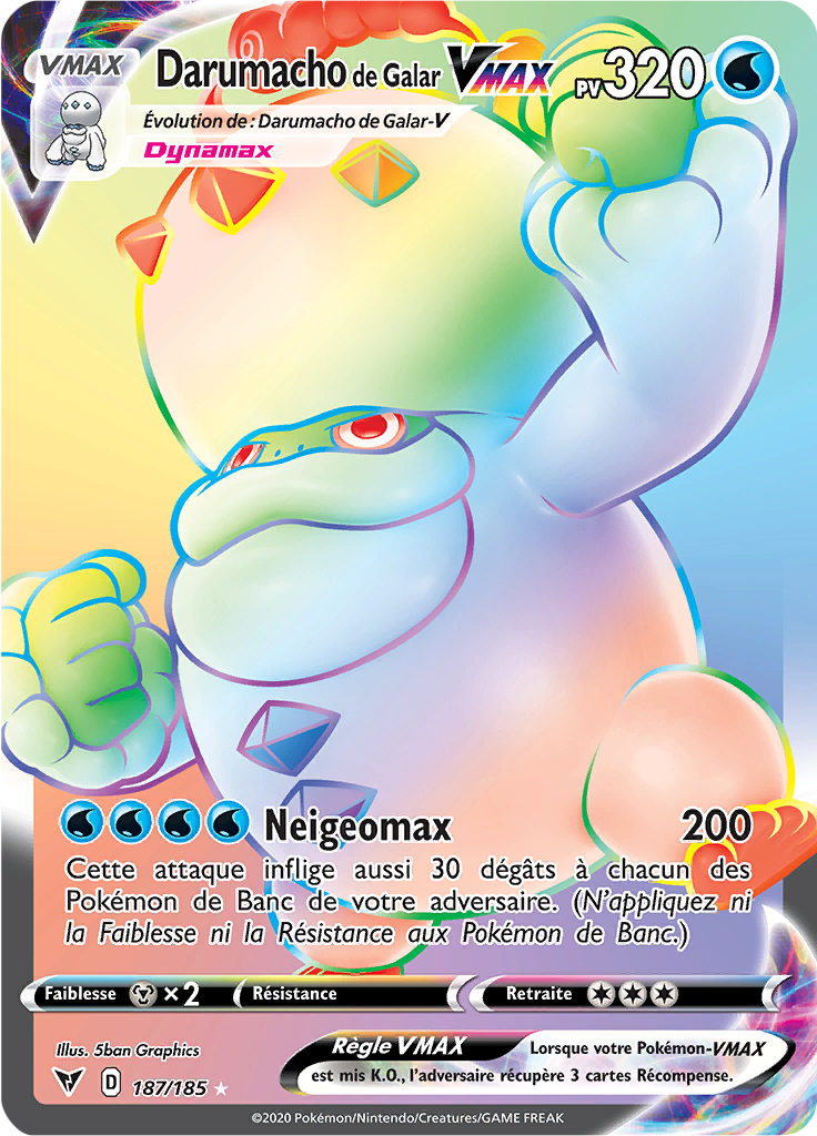 Darumacho de Galar-VMAX (Épée et Bouclier Voltage Éclatant 187) — Poképédia