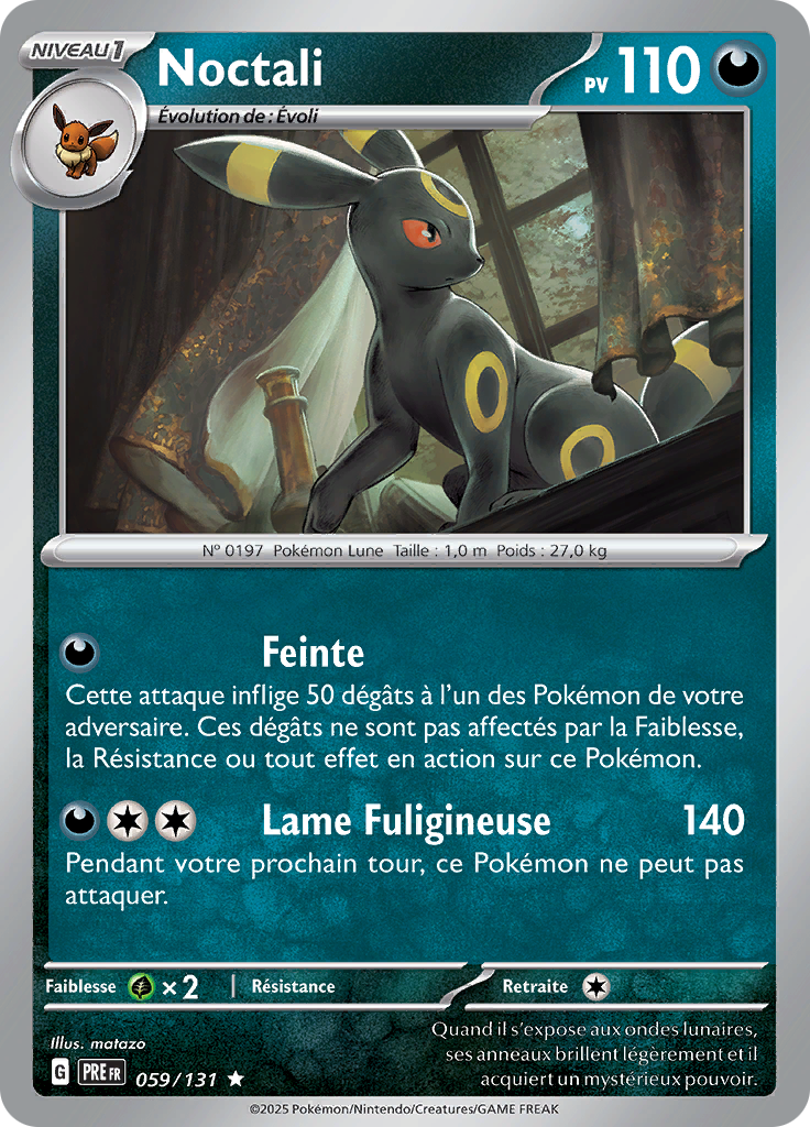 Noctali (Écarlate et Violet Évolutions Prismatiques 059) — Poképédia
