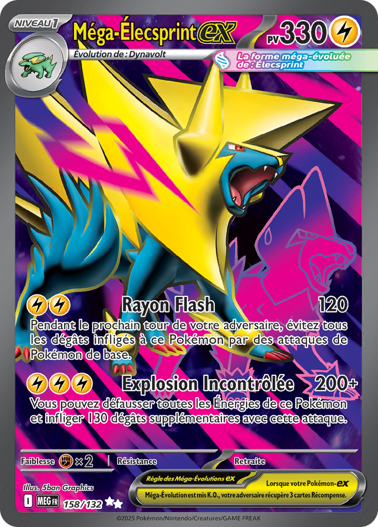 Méga-Élecsprint-ex (Méga-Évolution 158) — Poképédia