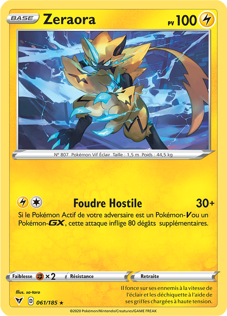 Zeraora (Épée et Bouclier Voltage Éclatant 061) — Poképédia