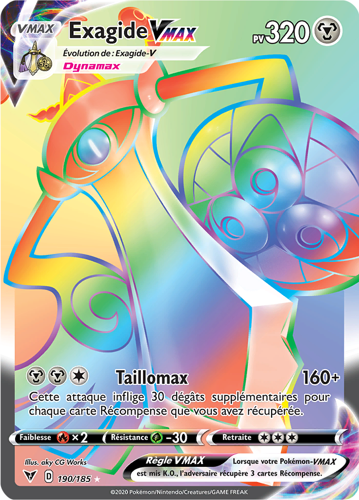 Exagide-VMAX (Épée et Bouclier Voltage Éclatant 190) — Poképédia