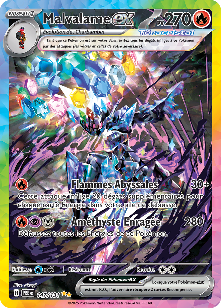 Malvalame-ex (Écarlate et Violet Évolutions Prismatiques 147) — Poképédia