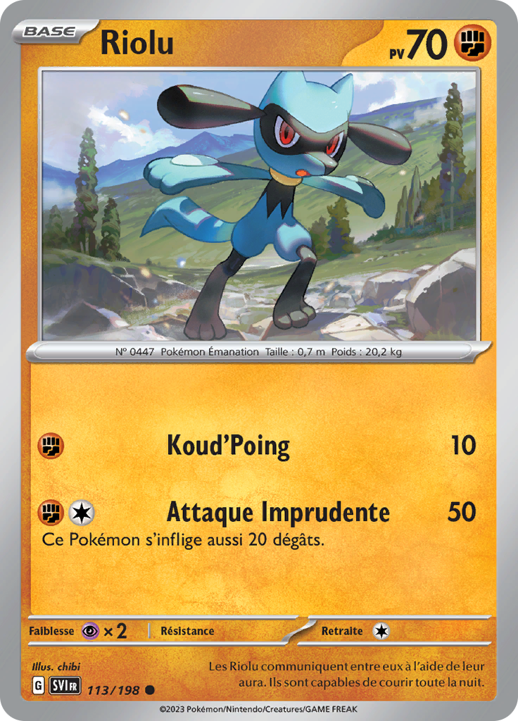 Riolu (Écarlate et Violet 113) — Poképédia