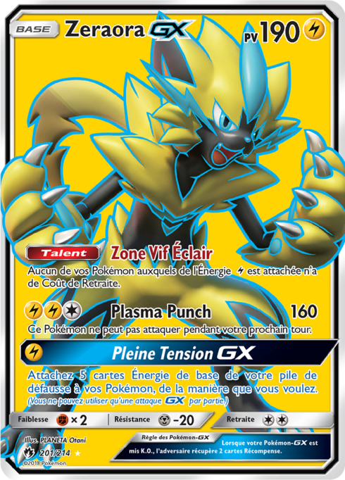 Zeraora-GX (Soleil et Lune Tonnerre Perdu 201) — Poképédia