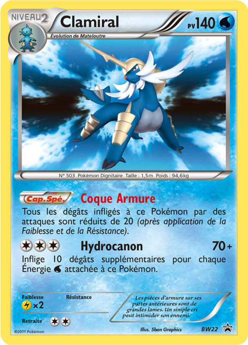 Clamiral (Promo BW 22) — Poképédia