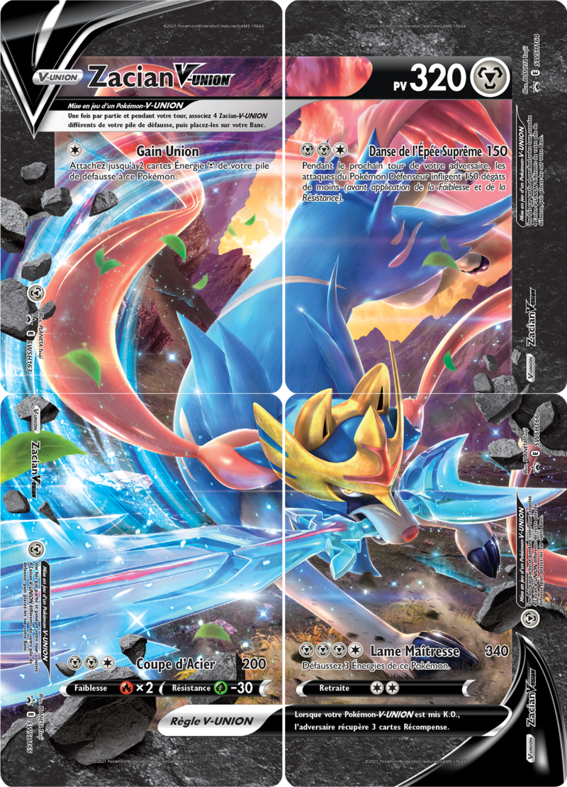 Zacian-V-UNION (Promo SWSH 163-166) — Poképédia