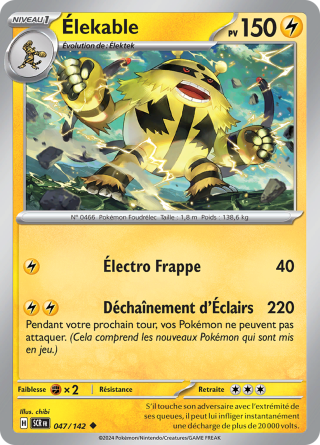 Élekable (Écarlate et Violet Couronne Stellaire 047) — Poképédia