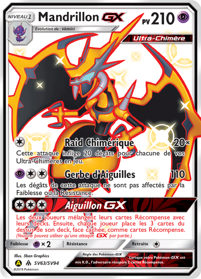 Mandrillon-GX (Destinées Occultes SV63) — Poképédia