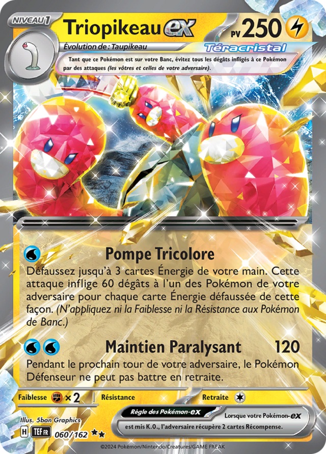 Triopikeau-ex (Écarlate et Violet Forces Temporelles 060) — Poképédia