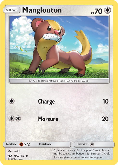 Manglouton (Soleil et Lune 109) — Poképédia