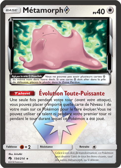 Métamorph Soleil Et Lune Tonnerre Perdu 154 Poképédia