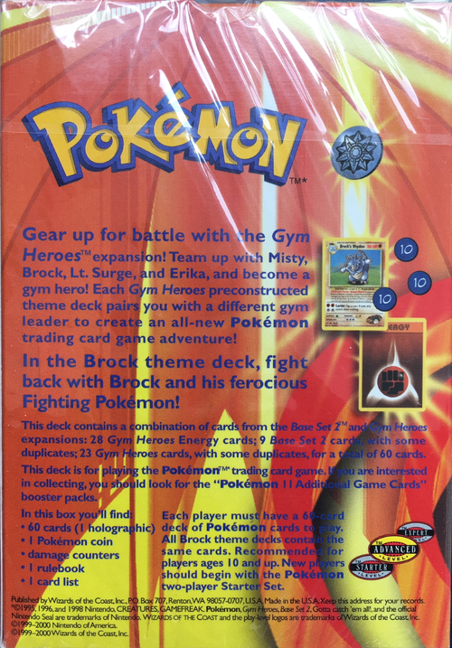 Brock (deck) — Poképédia
