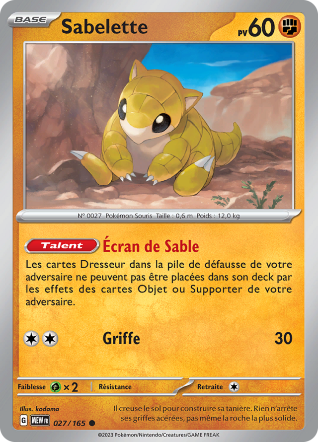 Sabelette (Écarlate et Violet 151 027) — Poképédia