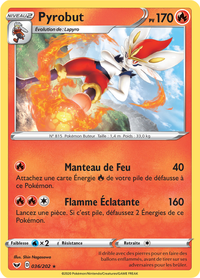 Pyrobut (Épée et Bouclier 036) — Poképédia