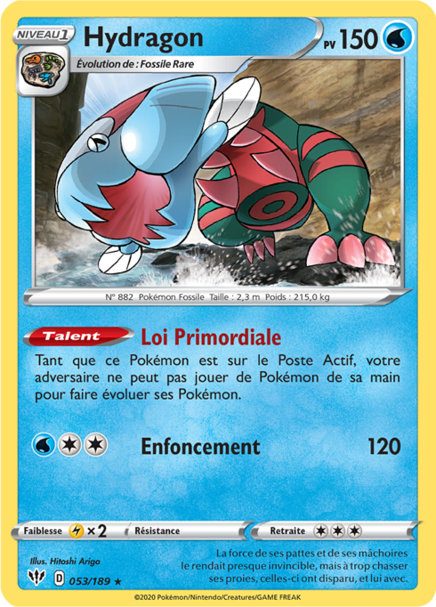 Hydragon (Épée et Bouclier Ténèbres Embrasées 053) — Poképédia