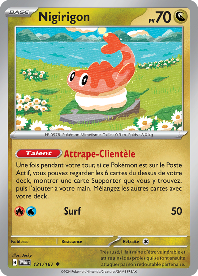Nigirigon (Écarlate et Violet Mascarade Crépusculaire 131) — Poképédia