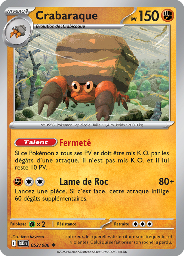 Crabaraque (Écarlate et Violet Foudre Noire 052) — Poképédia