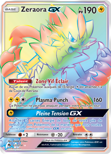 Zeraora-GX (Soleil et Lune Tonnerre Perdu 221) — Poképédia