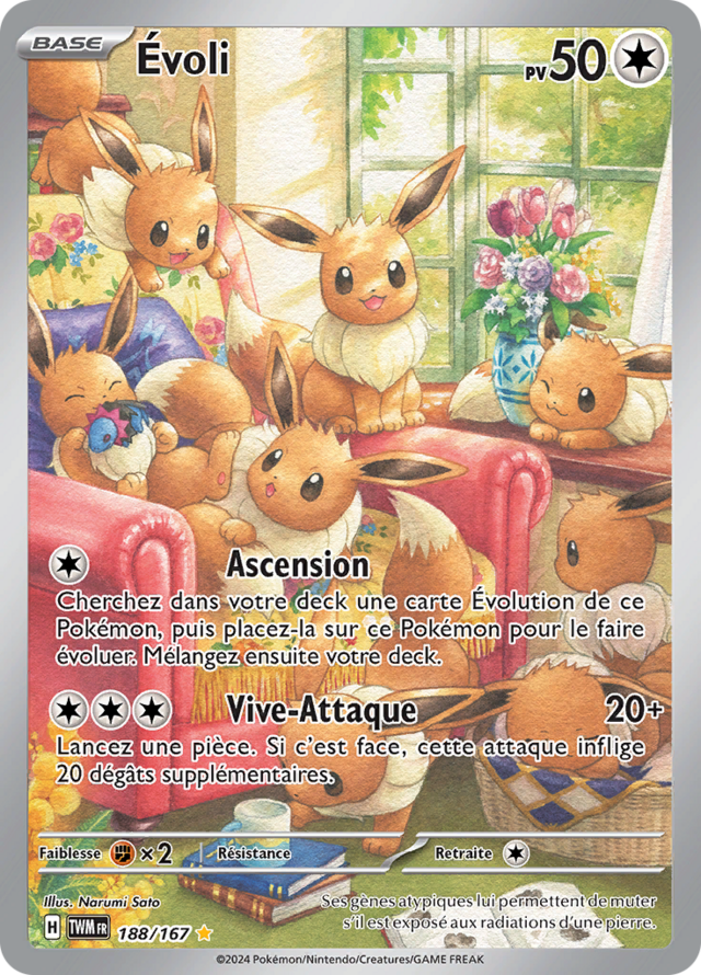 Évoli (Écarlate et Violet Mascarade Crépusculaire 188) — Poképédia