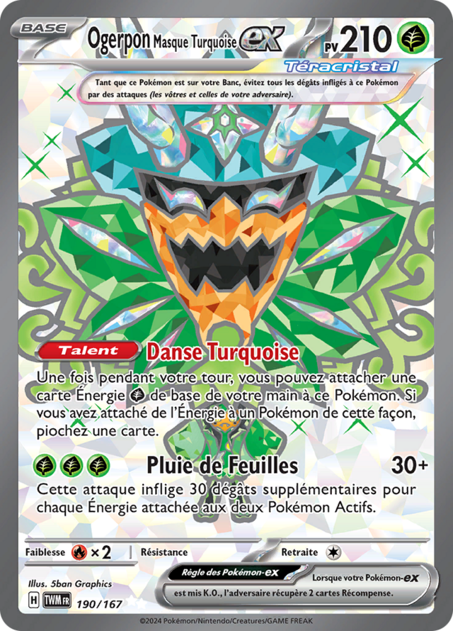 Ogerpon Masque Turquoise-ex (Écarlate et Violet Mascarade Crépusculaire ...