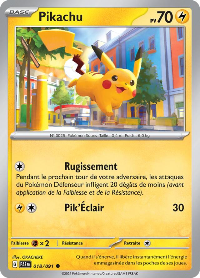 Pikachu (Écarlate et Violet Destinées de Paldea 018) — Poképédia